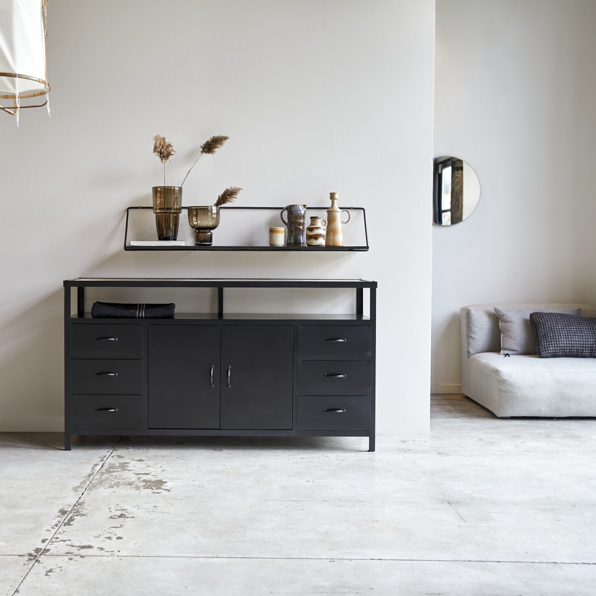 Metal sideboard cabinet store