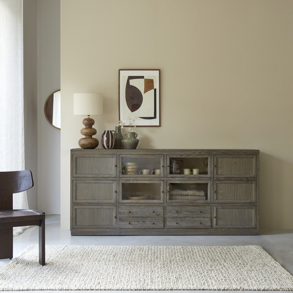 Oak sideboard 220 cm - Dining Room / Sideboards - Tikamoon