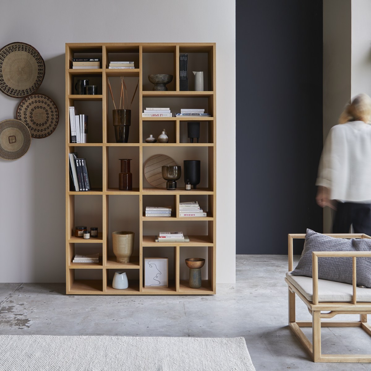 Eyota Oak high Bookcase