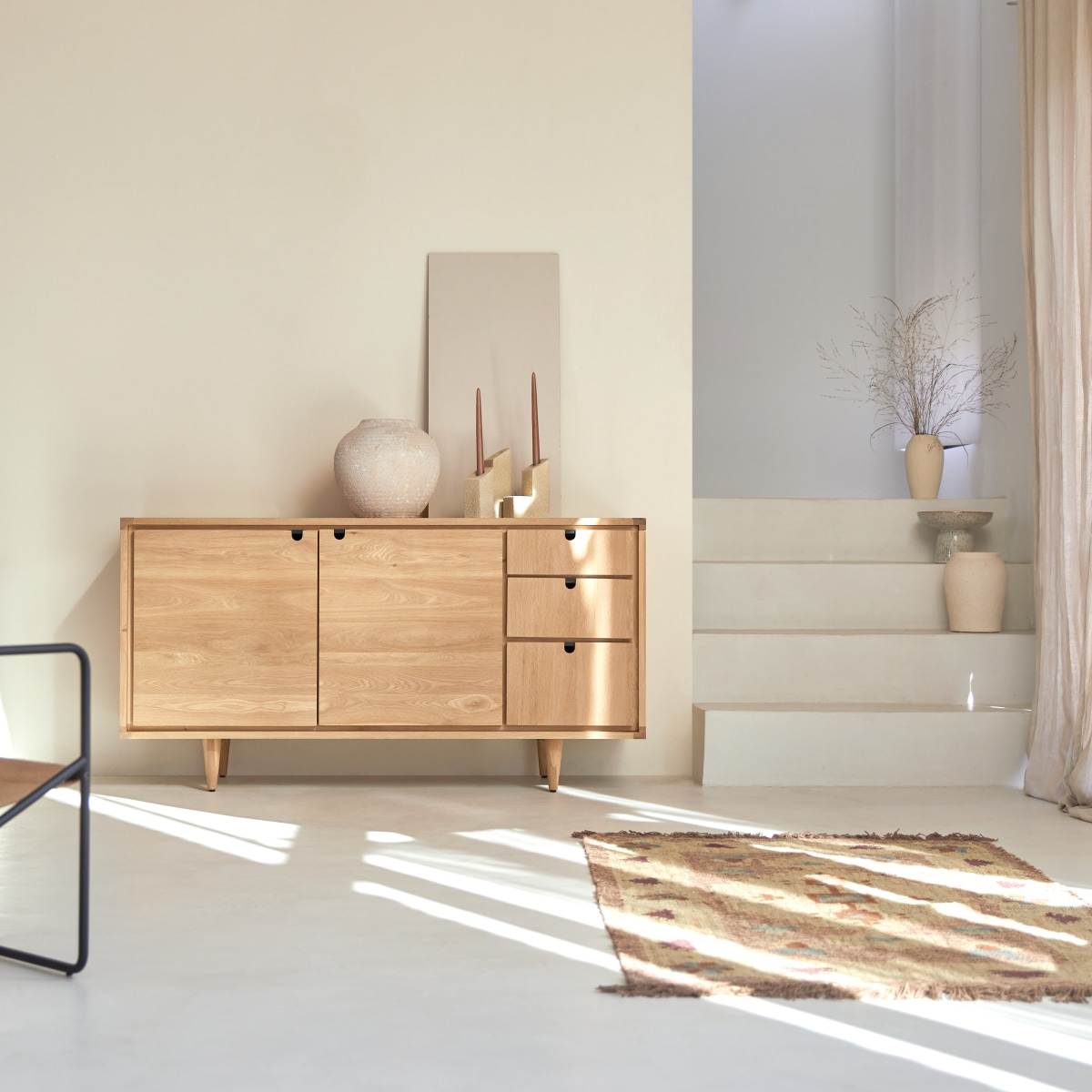 Solid oak Sideboard 145 cm - Dining Room / Sideboards - Tikamoon
