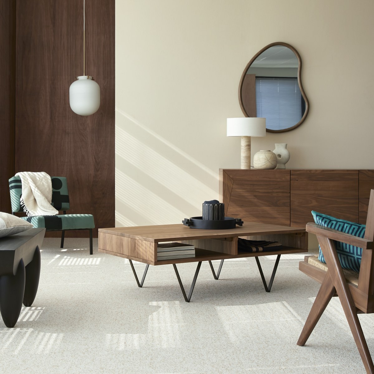 Table basse en noyer 115 x 70 cm - Meubles pour le salon - Tikamoon