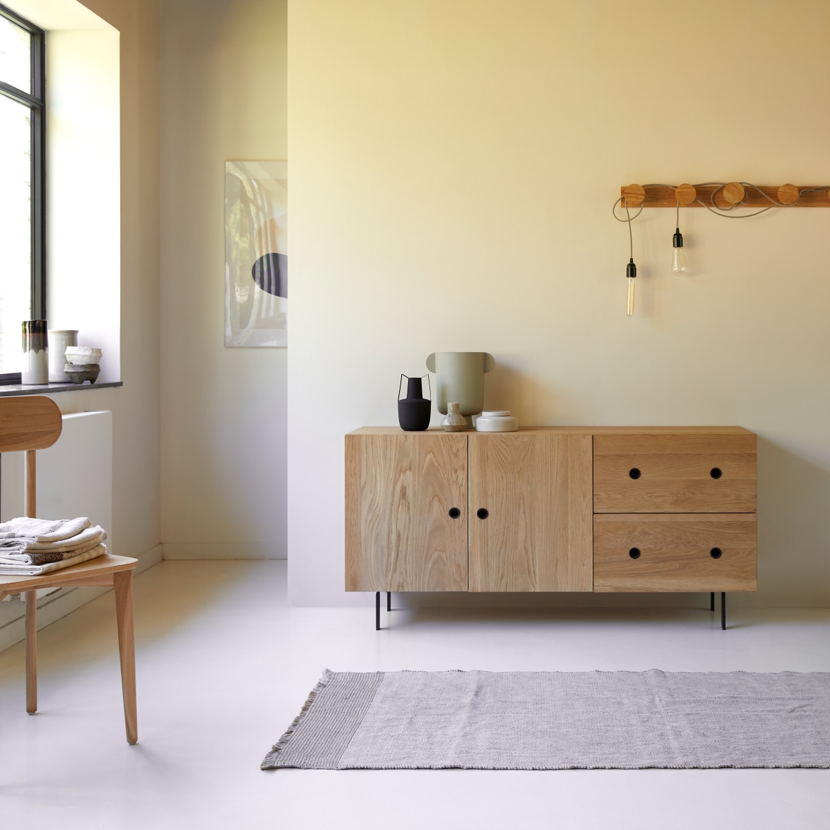 Solid oak Sideboard 150 cm - Dining Room / Sideboards - Tikamoon