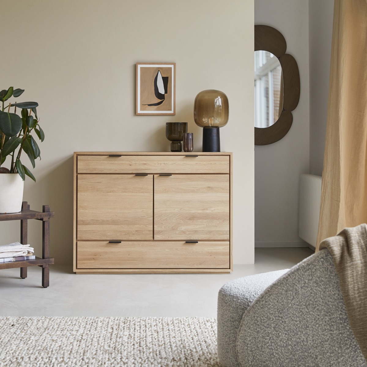 Solid oak Sideboard 120 cm - Dining Room / Sideboards - Tikamoon