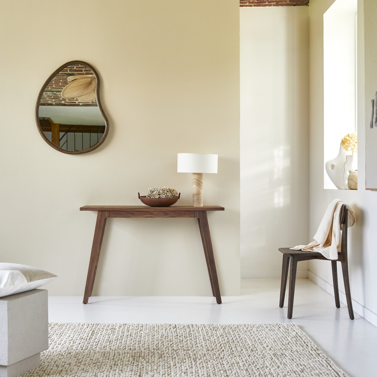 Solid walnut console table - Living room / Console Tables - Tikamoon