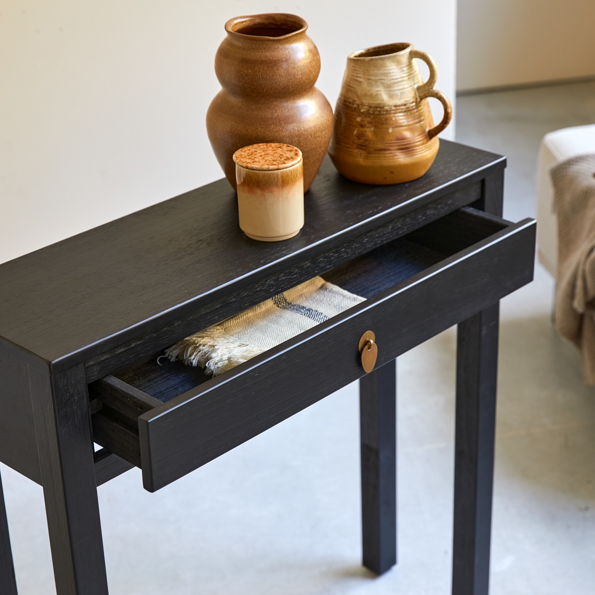 Zenaka Solid pine console table