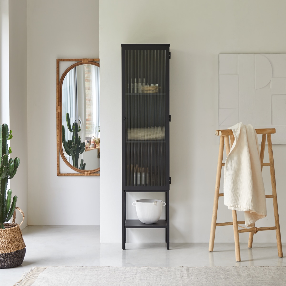 Colonne en métal 170 cm - Meubles de rangement salle de bain - Tikamoon