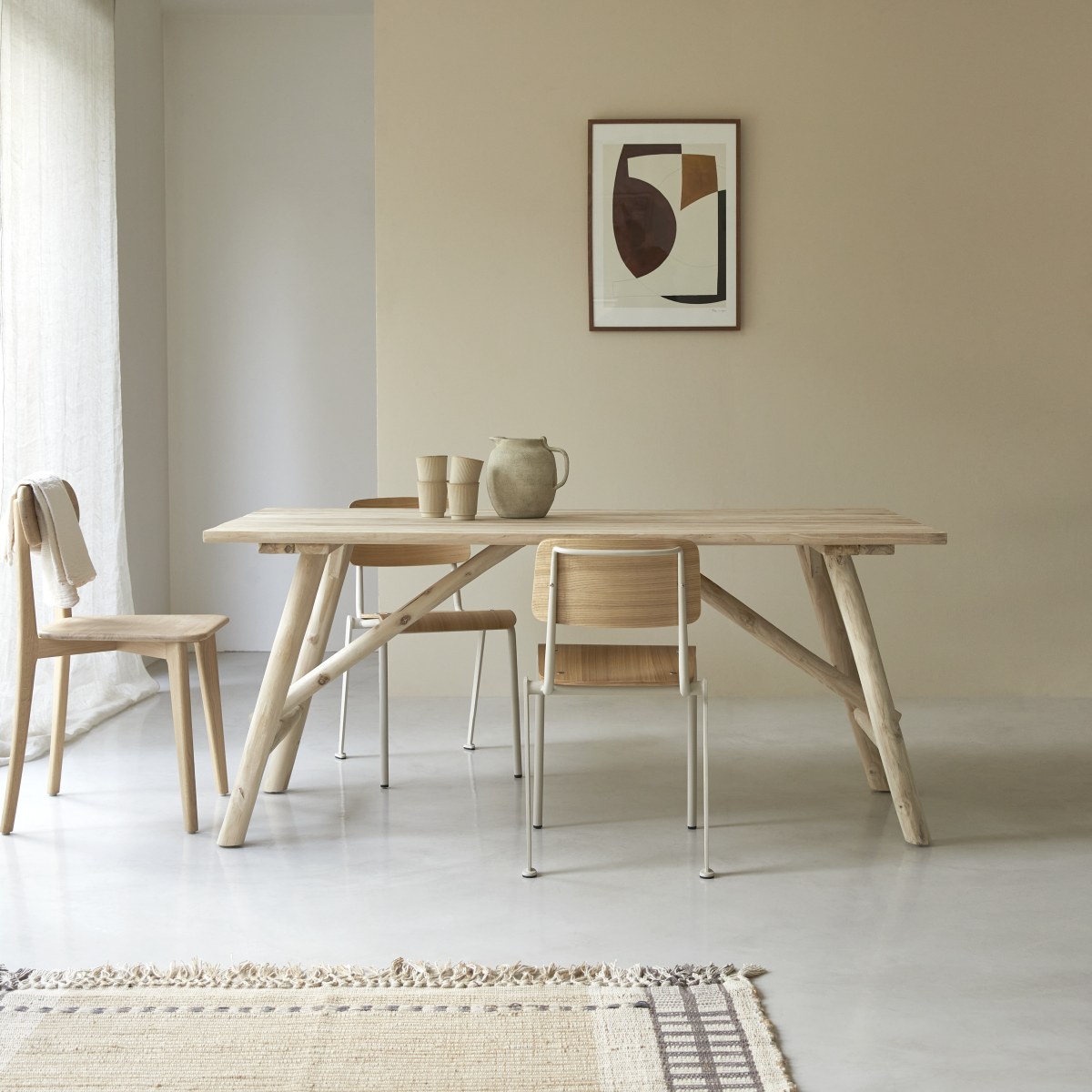 Driftwood table Dining room tables 170x85 Tikamoon