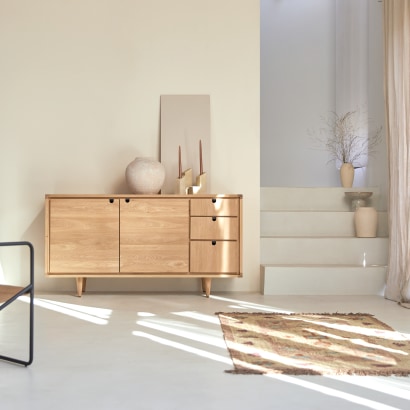 Solid teak Sideboard 145 cm - Dining Room / Sideboards - Tikamoon