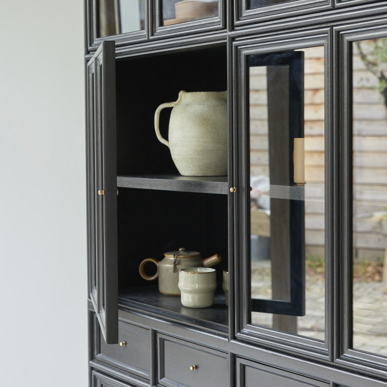 Black kitchen dresser store