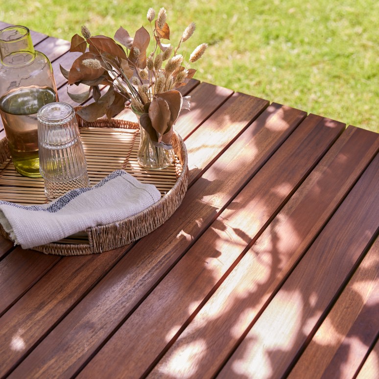 Metal and wood patio furniture store