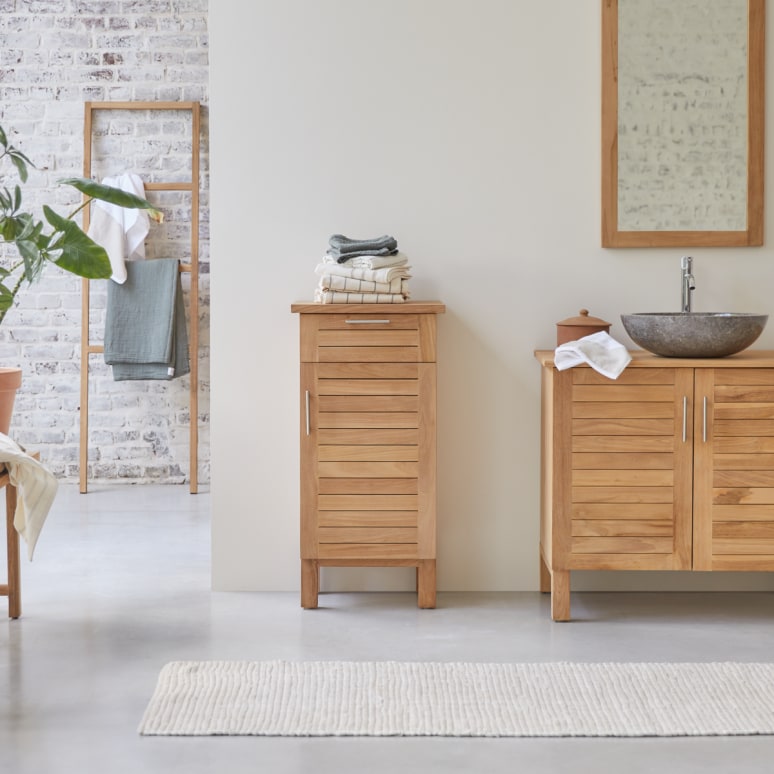 Solid teak Base unit - Bathroom / Cupboards - Tikamoon