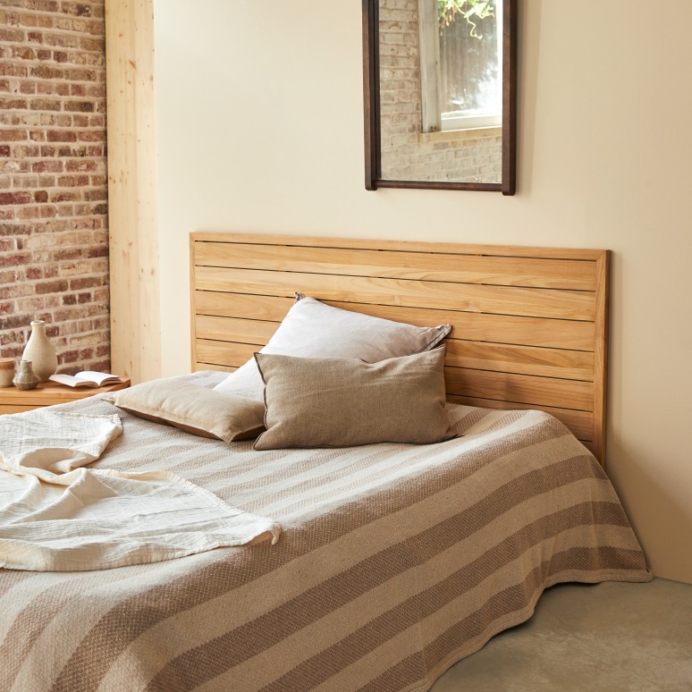 Solid teak Headboard 165 cm Bedroom Bed Headboard Tikamoon