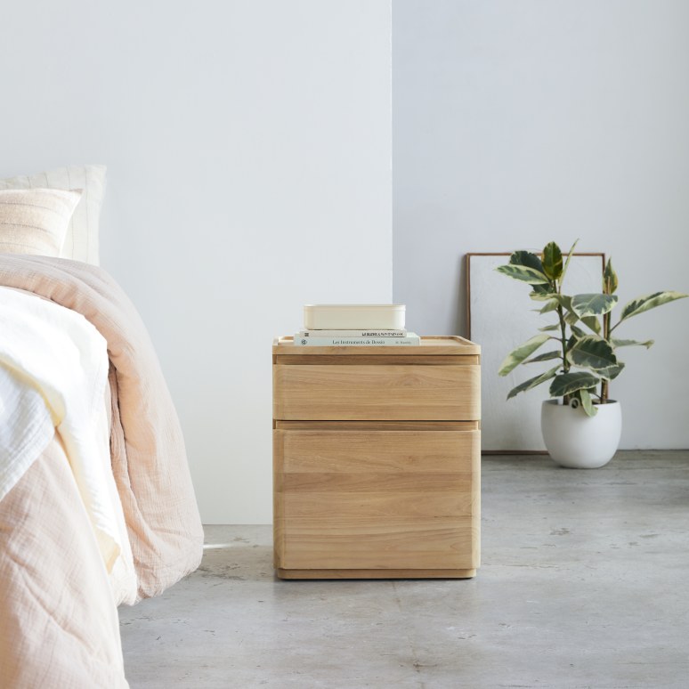 Solid Teak Nightstand - Bedroom / Bedside Tables - Tikamoon