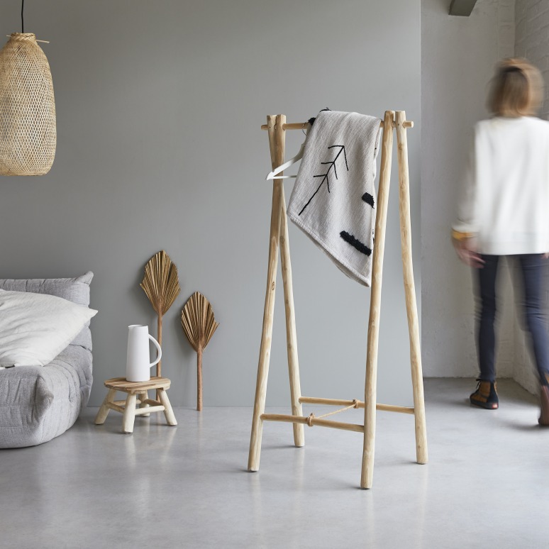 140 cm teak clothes rack - Bathroom accessory - Tikamoon