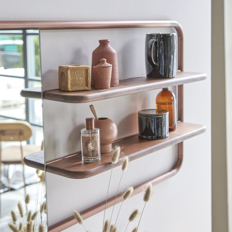 Mirror and shelf unit store