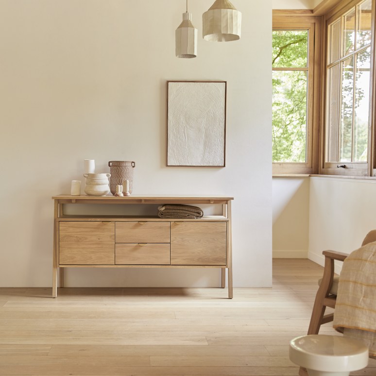 Solid oak Sideboard 140 cm - Dining Room / Sideboards - Tikamoon