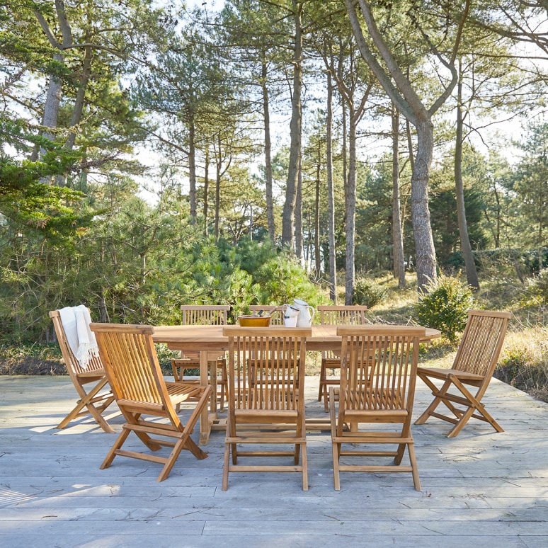 Capri Ovale tuinset in massief acaciahout met 8 stoelen - Tuinmeubelen ...