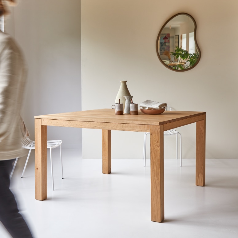 Solid oak Table 4 6 seater Dining Room Dining Tables Tikamoon