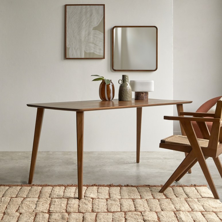 Schreibtisch aus Teak 160 x 80 cm Arbeitszimmermobel Tikamoon
