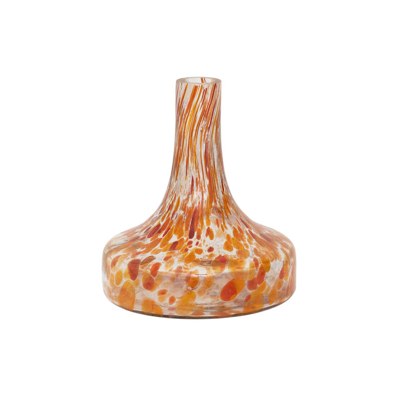 Round orange glass vase 21 cm Decorative accessories Tikamoon