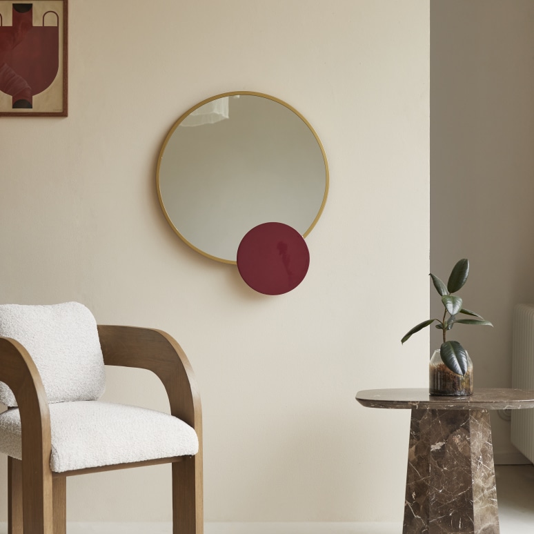 Steel mirror 60 cm - Living room / Mirrors - Tikamoon