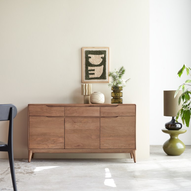 Sideboard aus massivem Mangoholz, 150 cm – Möbel für das Wohnzimmer ...
