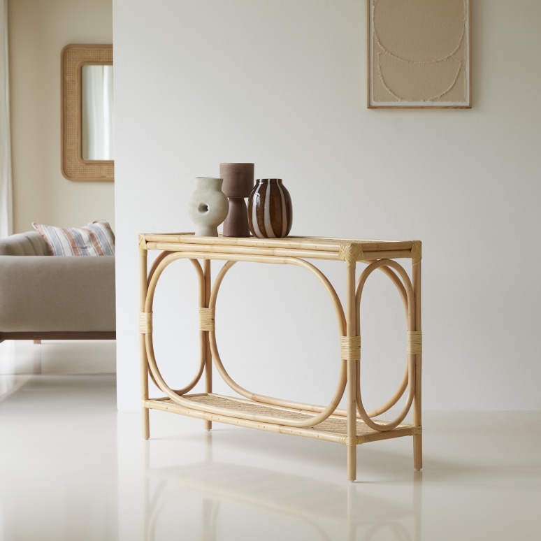 Rattan console table Living room Console Tables Tikamoon