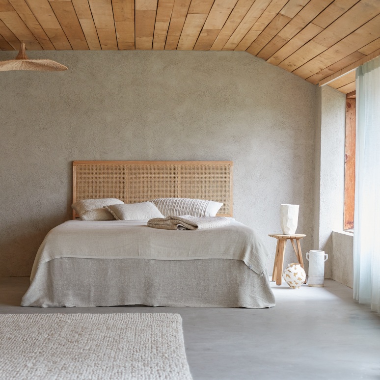Bett Kopfteil aus Rattan 180 cm Schlafzimmermobel Tikamoon